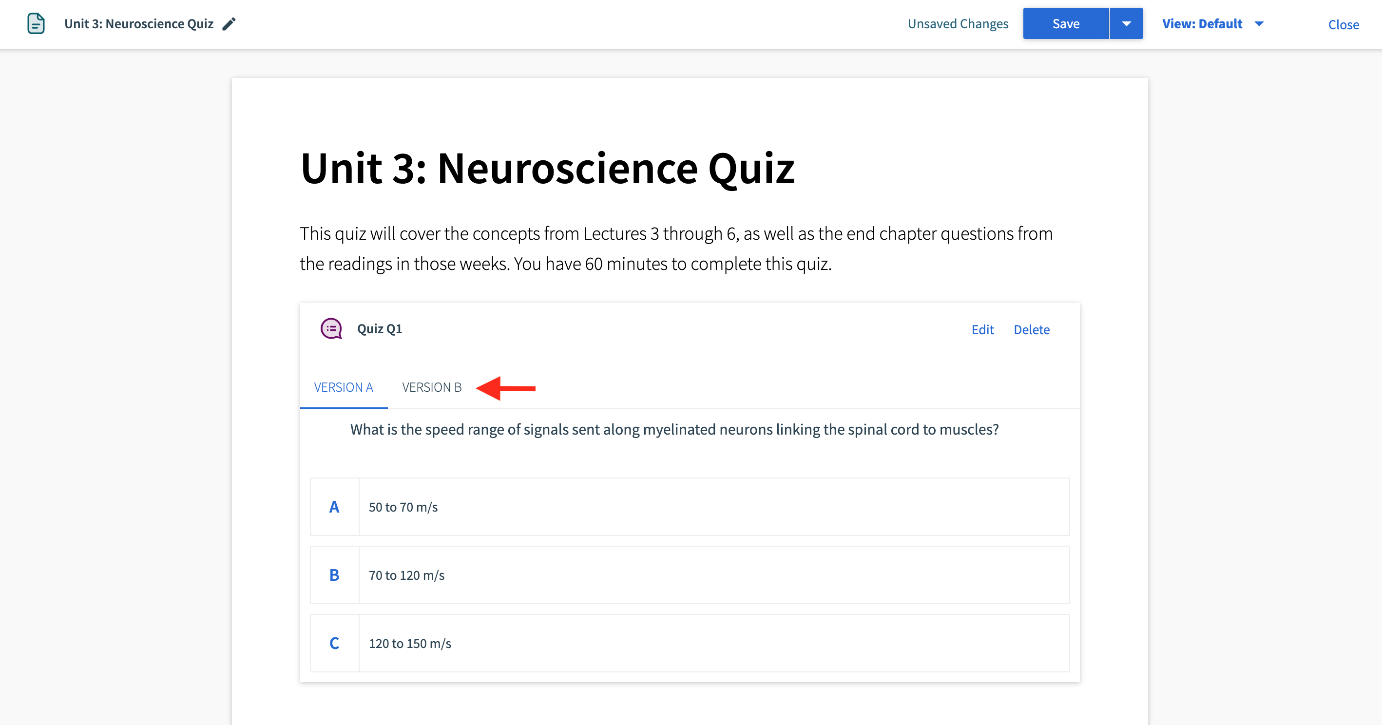 Educator: Multi-version questions (in Pages and Tests)