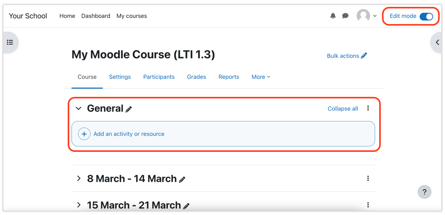 Educator: Moodle LTI 1.3 (Connecting Courses, Syllabus Insert, Deep Linking, Roster and Grade ...