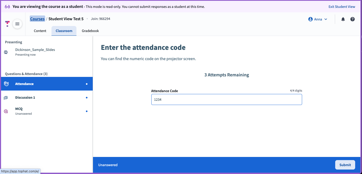 Educator: Student View