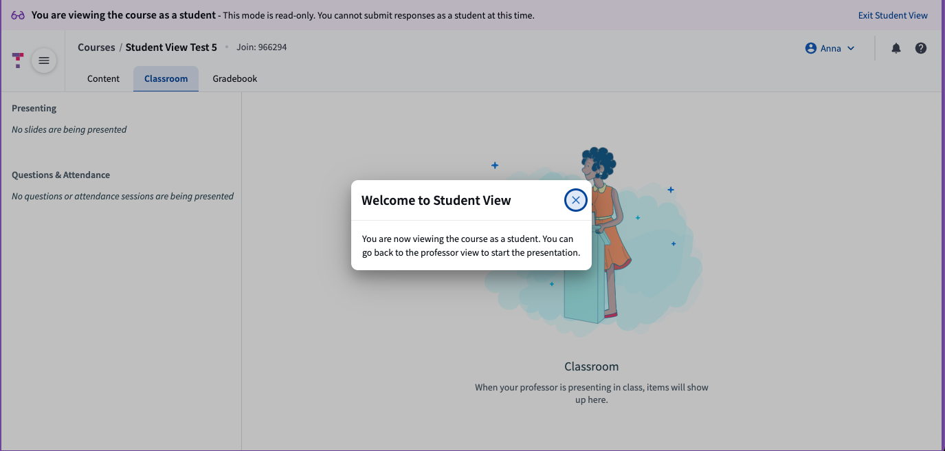 Educator: Student View