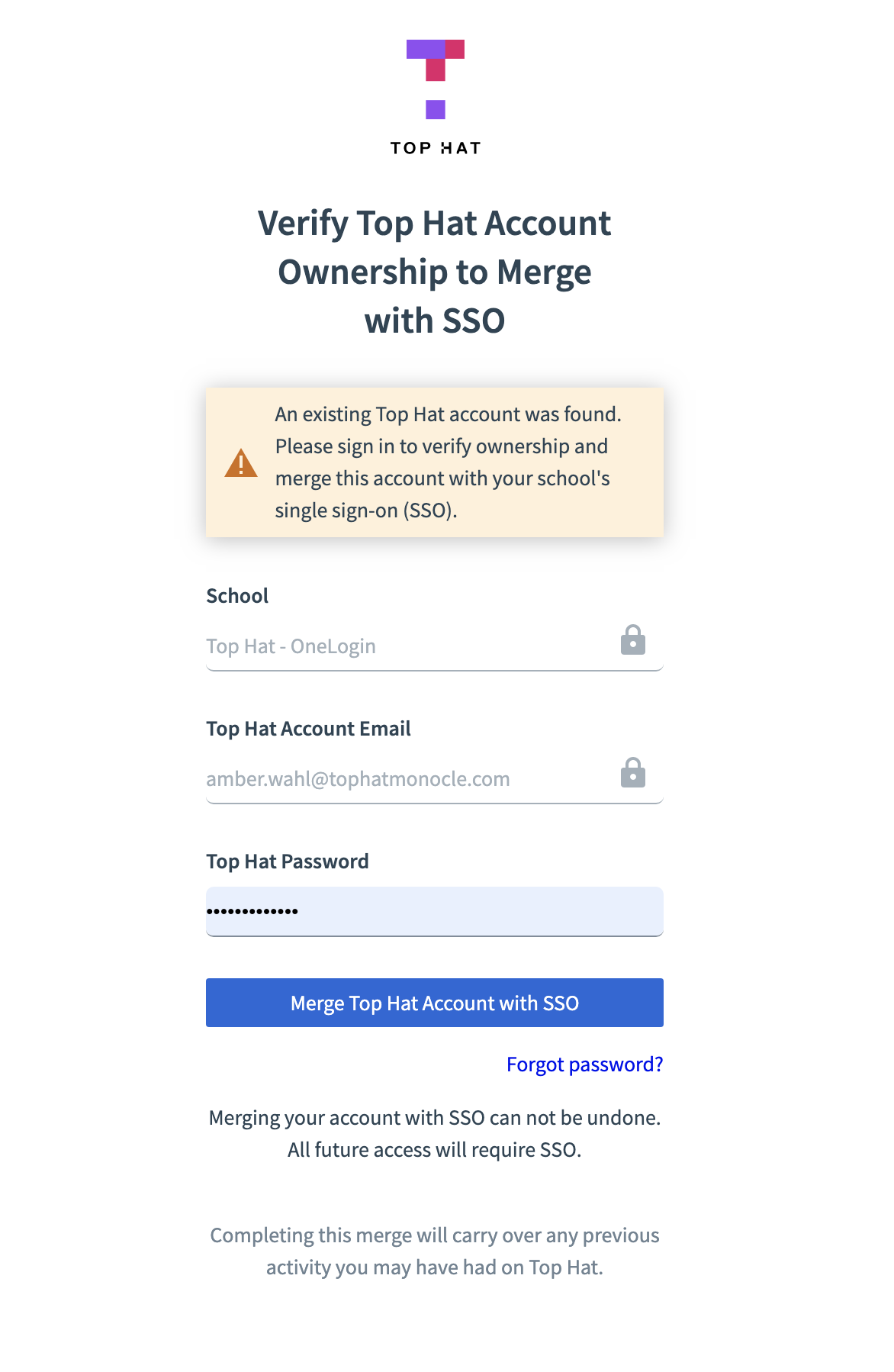 Vanderbilt University - Single Sign-On Account Setup