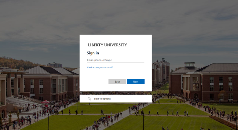 Liberty University - Single Sign-On Account Setup