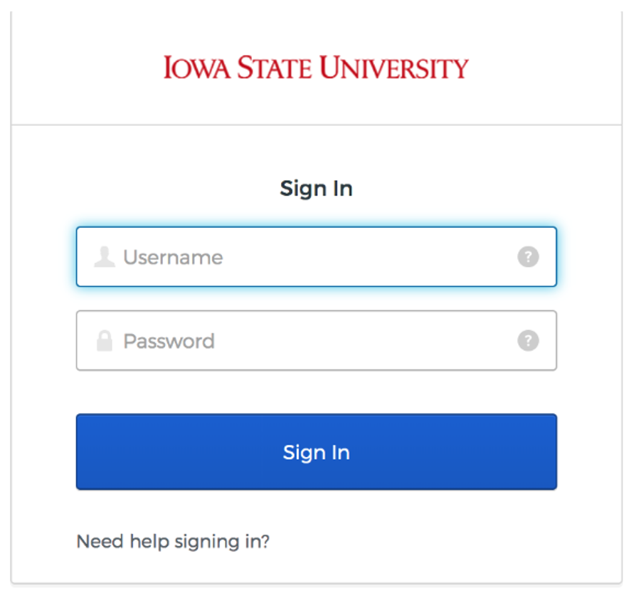 Iowa State University - Single Sign-On Account Setup