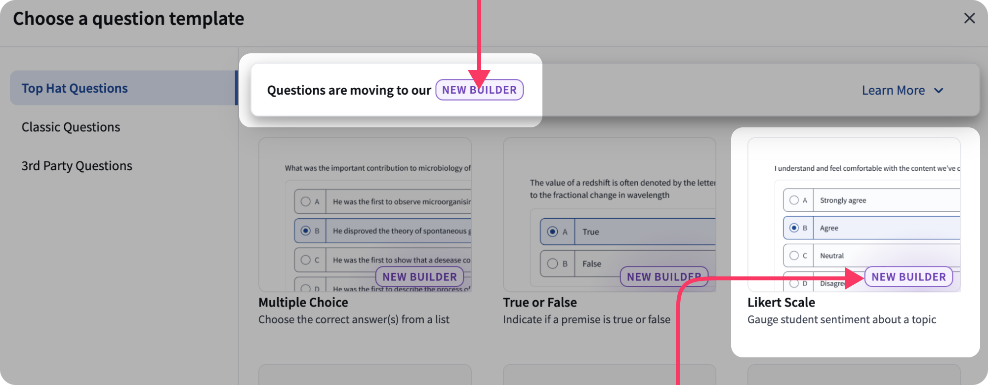 Top Hat Question Builder
