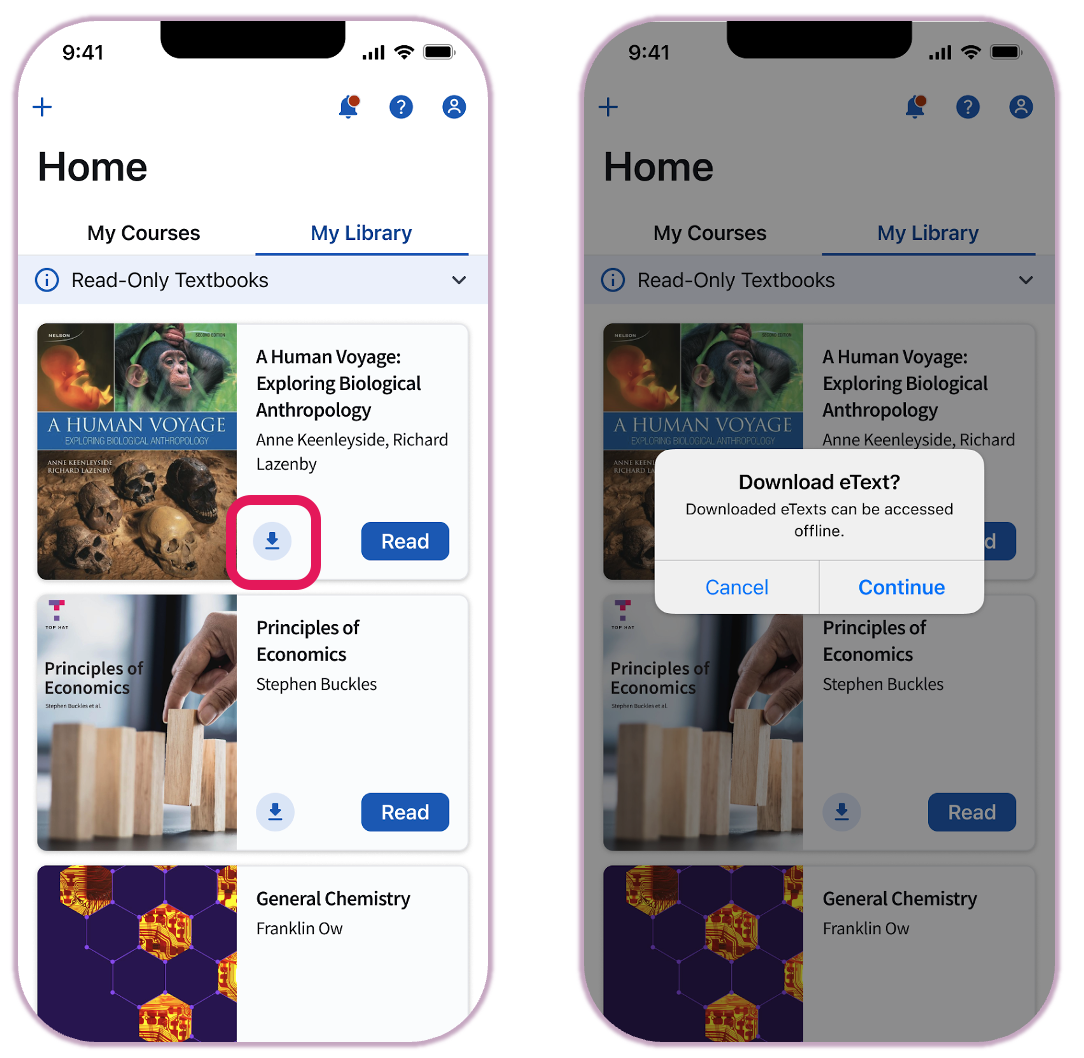 Student: Access eTexts Offline (Mobile App)