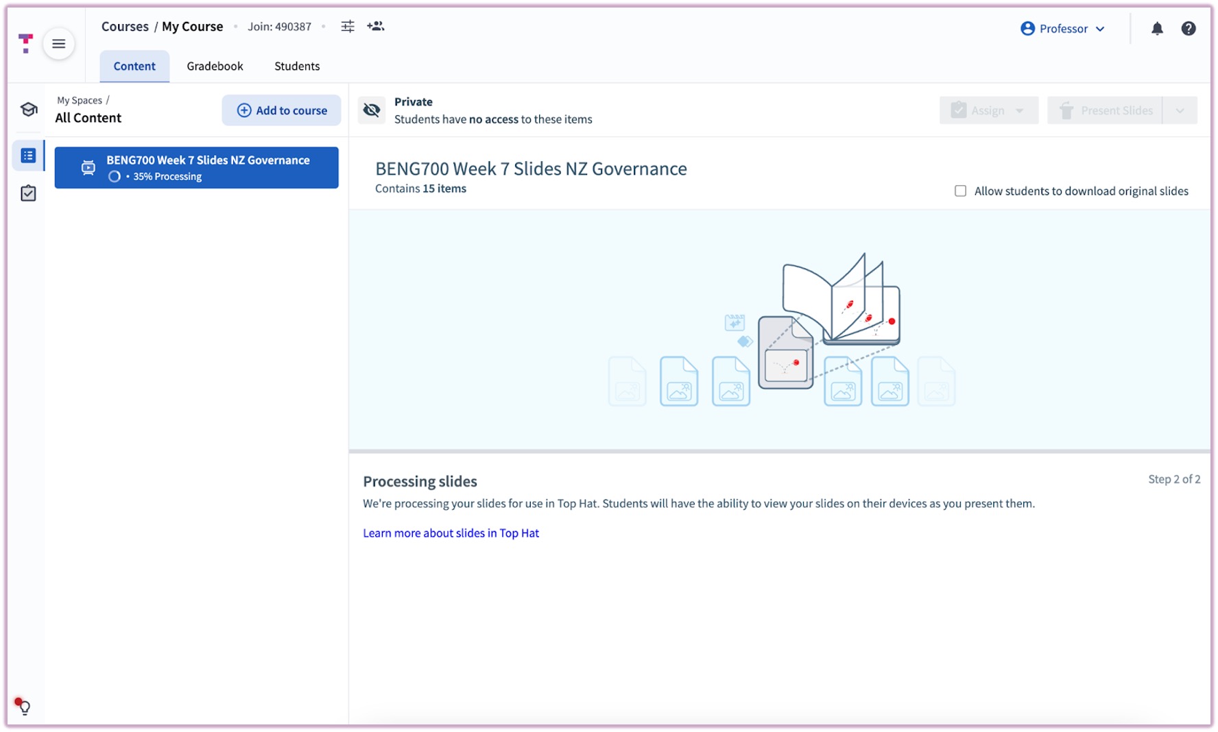 Educator: Slide Management