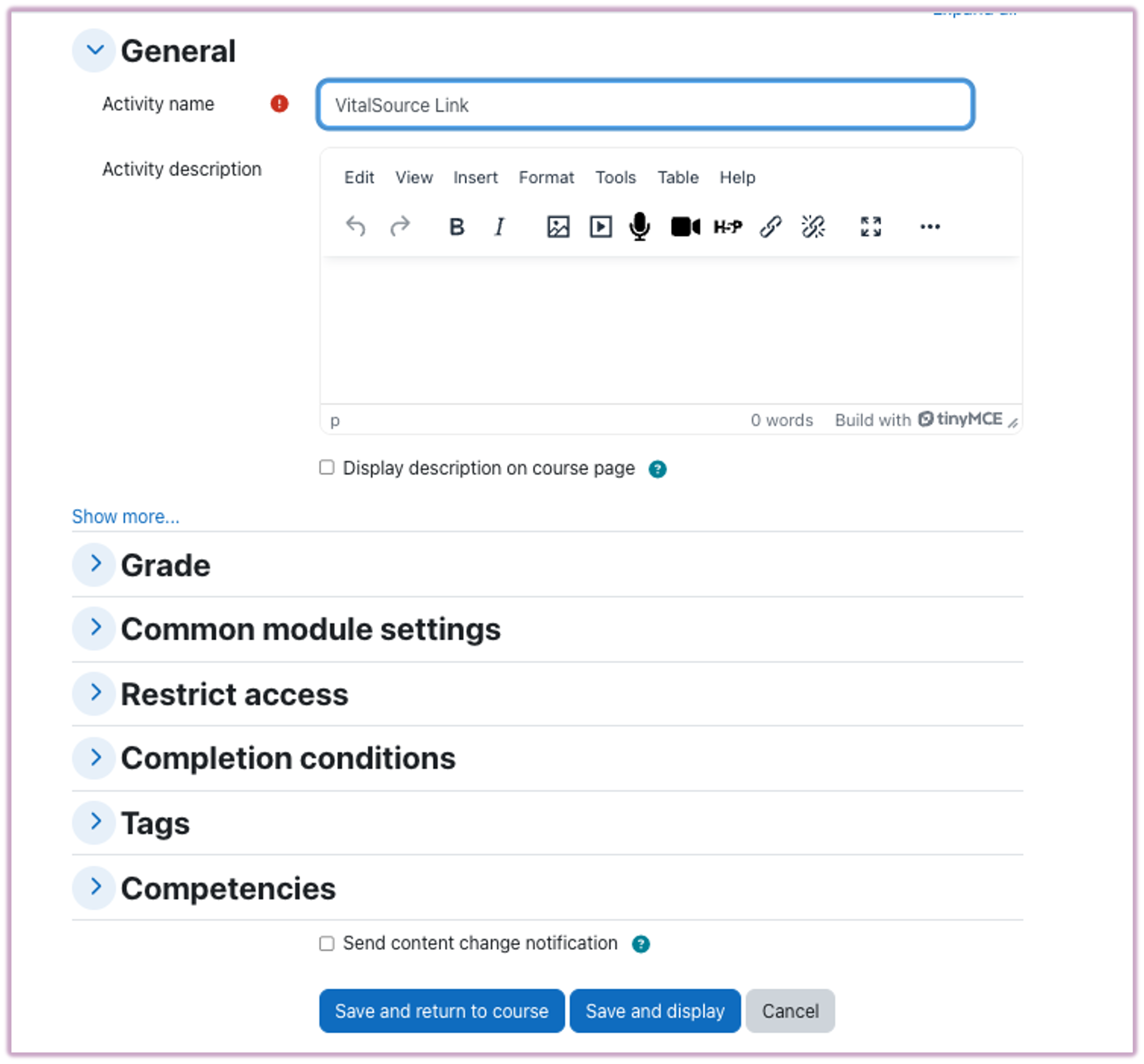 Educator: Connect a Course to Top Hat (VitalSource Labs + Moodle LTI 1.3)