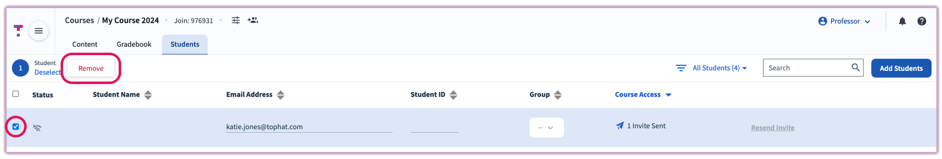 Educator: Adding, Removing and Managing Students